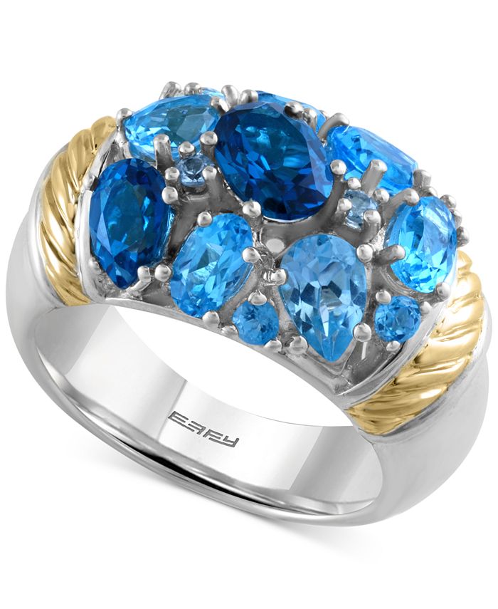 EFFY Collection Ocean Bleu By EFFY® Blue Topaz Ring (5-1/3 ct. t.w.) in ...