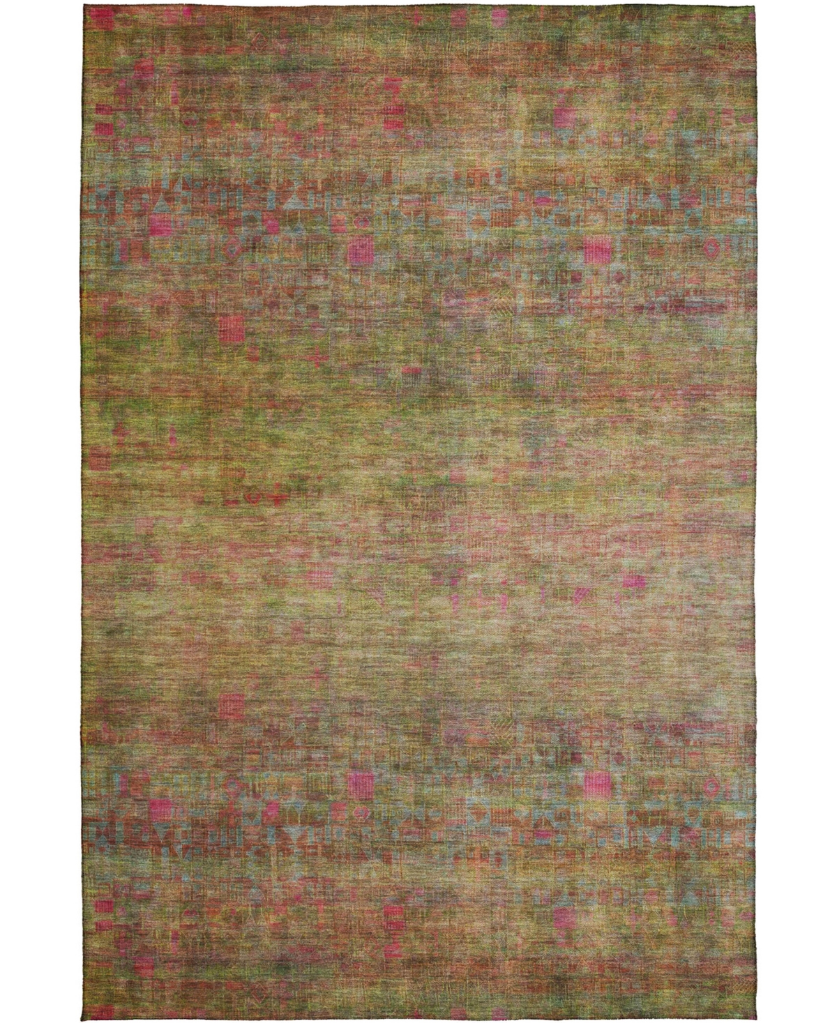 Click here for Dalyn Burano BU9 3x5 Area Rug - Green  Pink prices