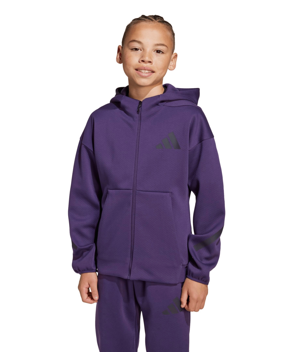 Click here for adidas Big Boys Full-Zip Hooded Track Jacket - Aur... prices