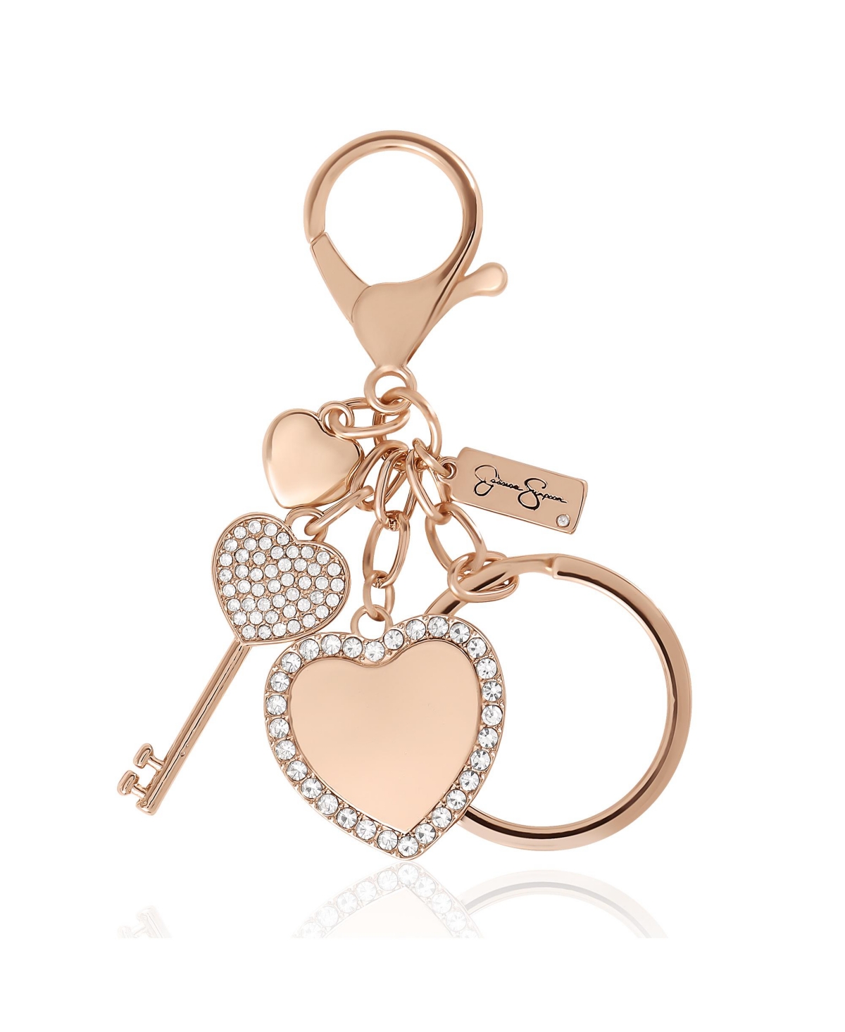 Click here for Jessica Simpson Pave Crystal Heart Keychain Bag Ch... prices