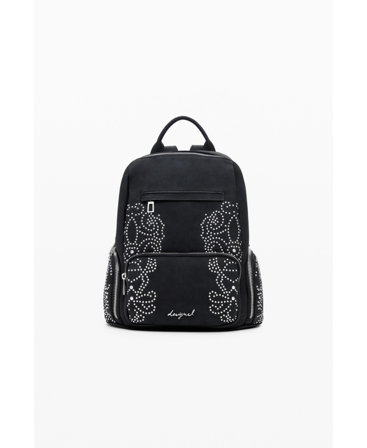 Click here for Desigual Womens Small backpack with studded pocket... prices