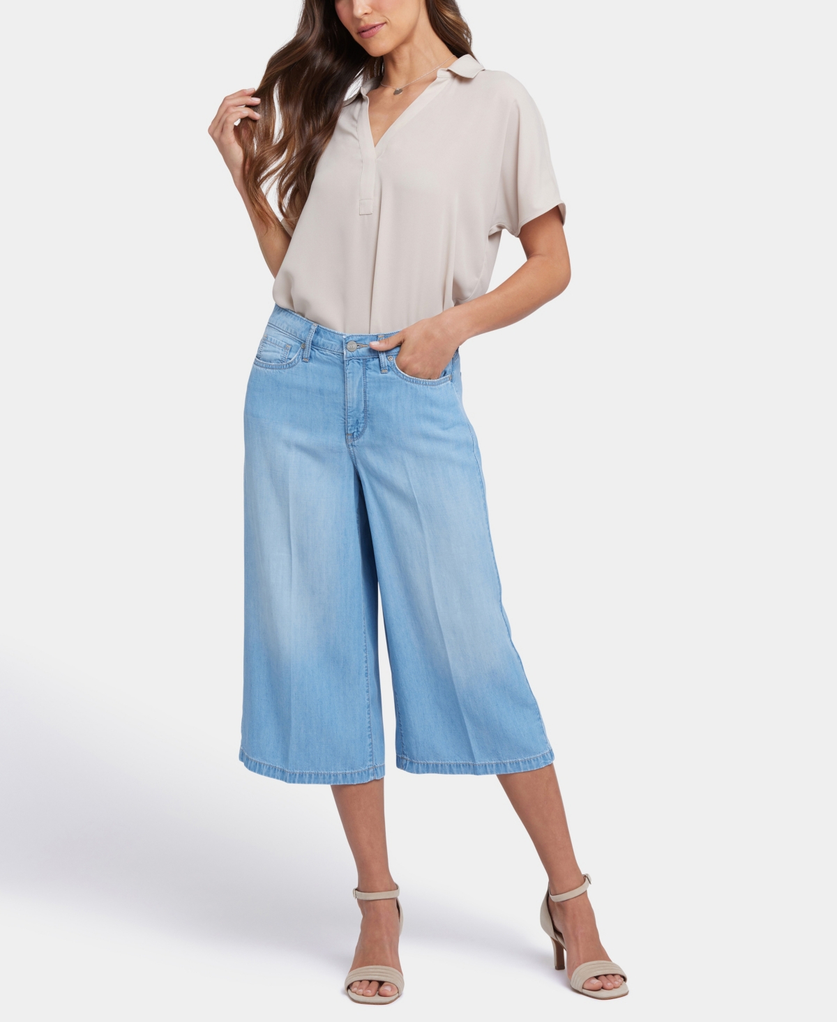 Click here for Nydj Womens Amelia Denim Culottes Jeans - Canary B... prices