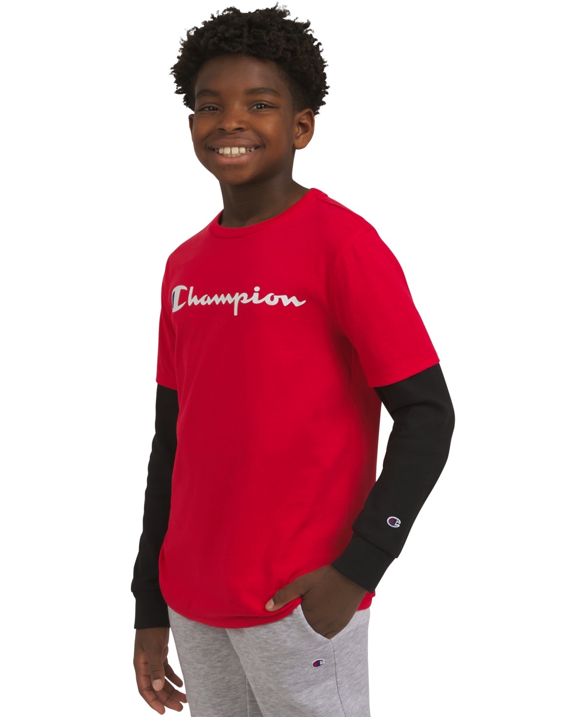 Click here for Champion Big Boys Layered-Look Graphic T-Shirt - L... prices