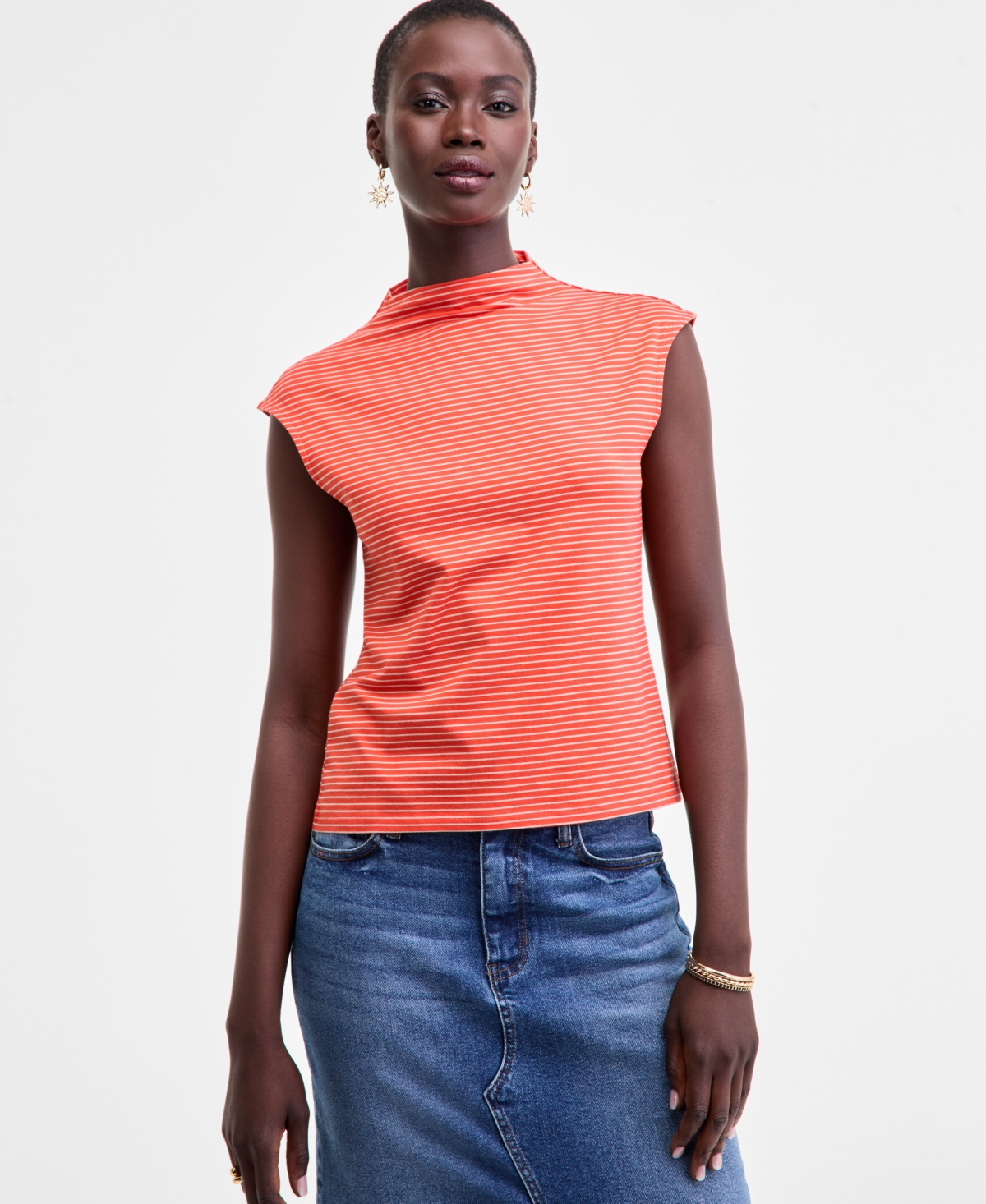Click here for On 34th Womens Funnel Neck Sleeveless T-Shirt  Mac... prices