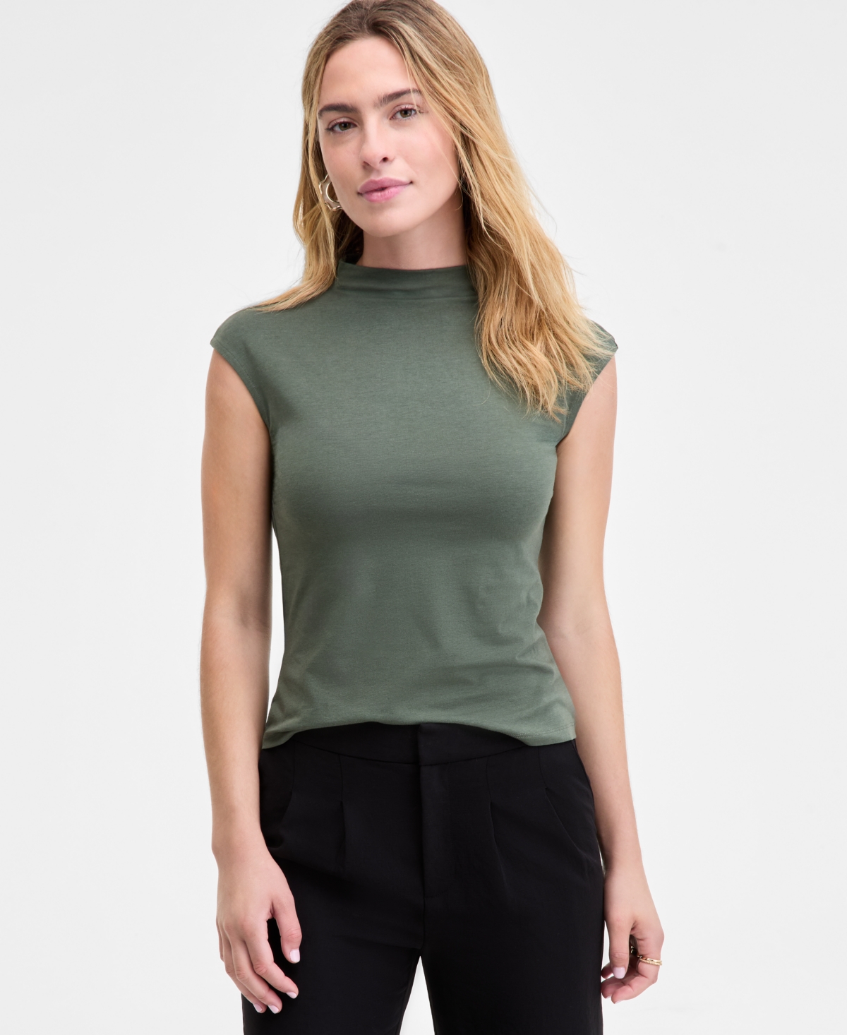 Click here for On 34th Womens Funnel Neck Sleeveless T-Shirt  Mac... prices