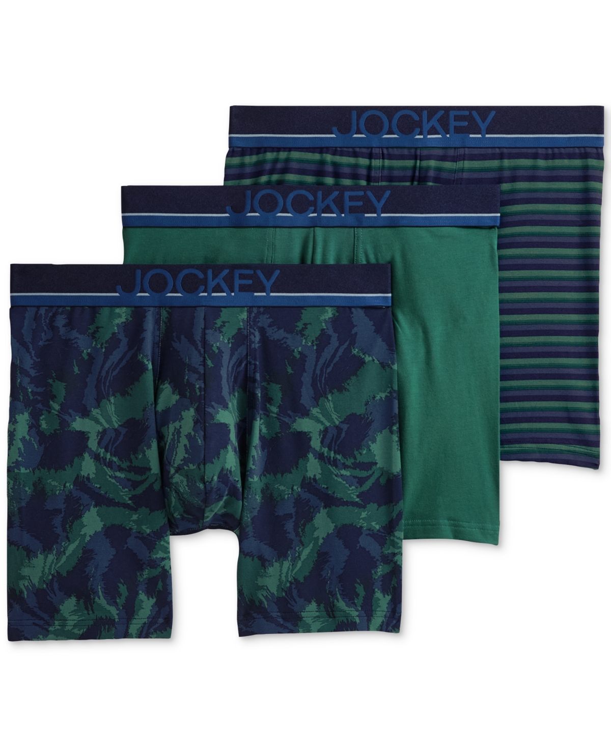 Click here for Jockey Mens 3pk. True Style Logo Boxer Briefs - Fr... prices