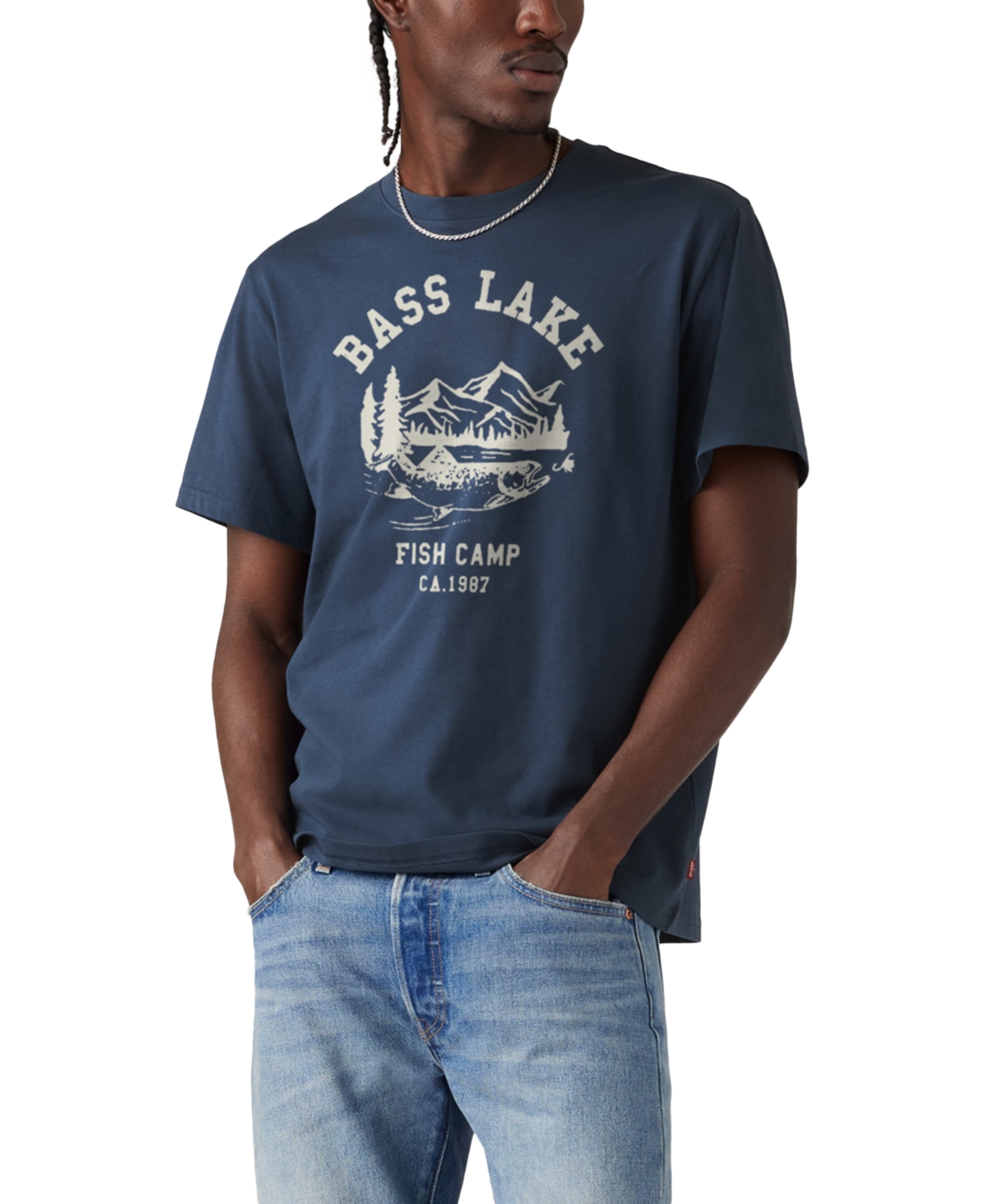 Click here for Levis Mens Relaxed Fit Short Sleeve Bass Lake Grap... prices