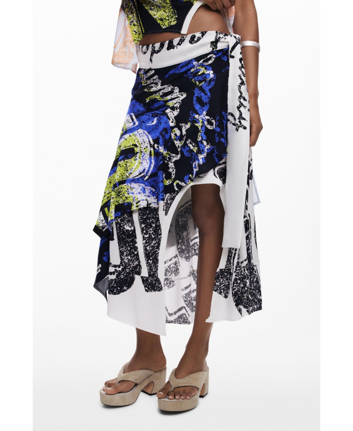 Click here for Desigual Womens Asymmetric skirt - Black prices