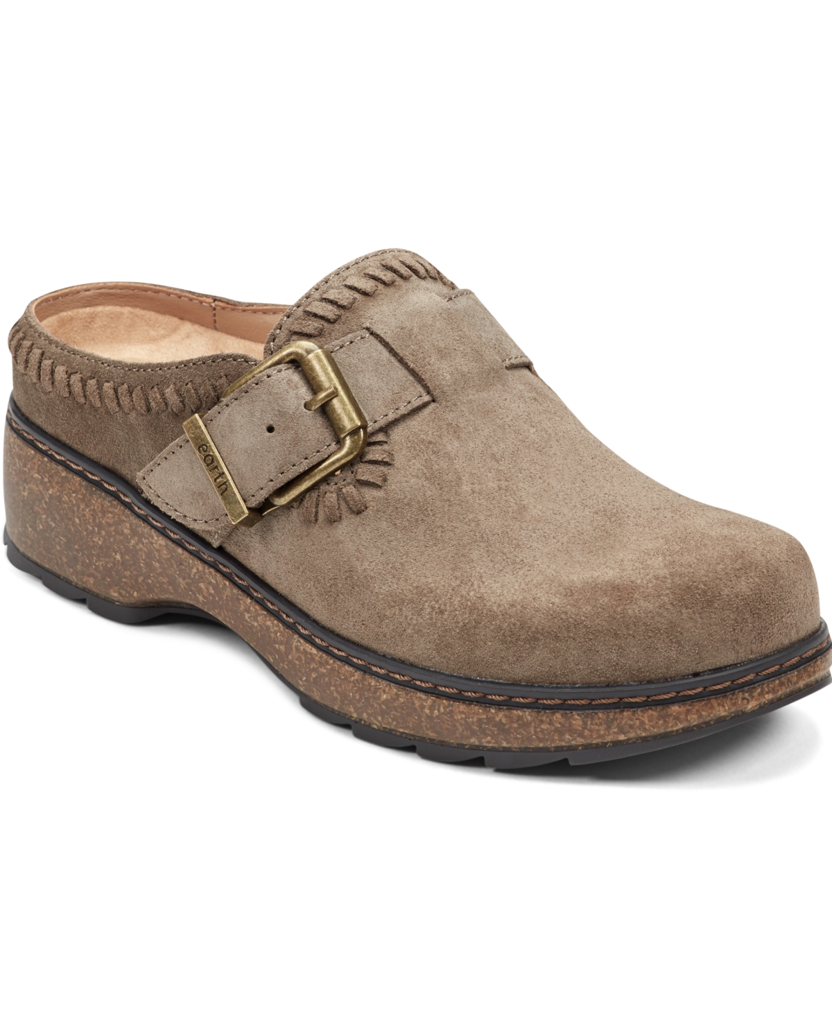 Click here for Earth Womens Kay Stitched Round Toe Clogs - Fossil... prices