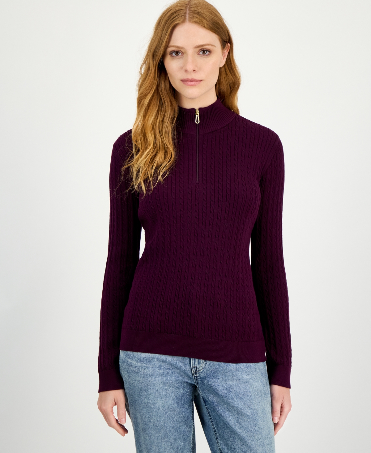 Click here for Nautica Jeans Womens Cotton Mock-Neck Sweater  Onl... prices