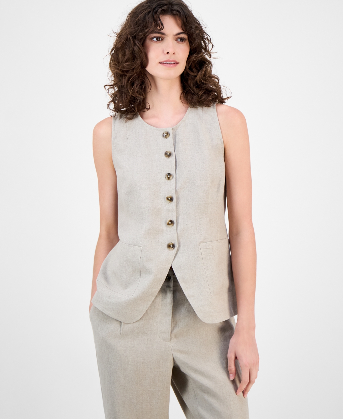 Click here for Charter Club Womens 100 Linen Vest  Macys Exclusiv... prices