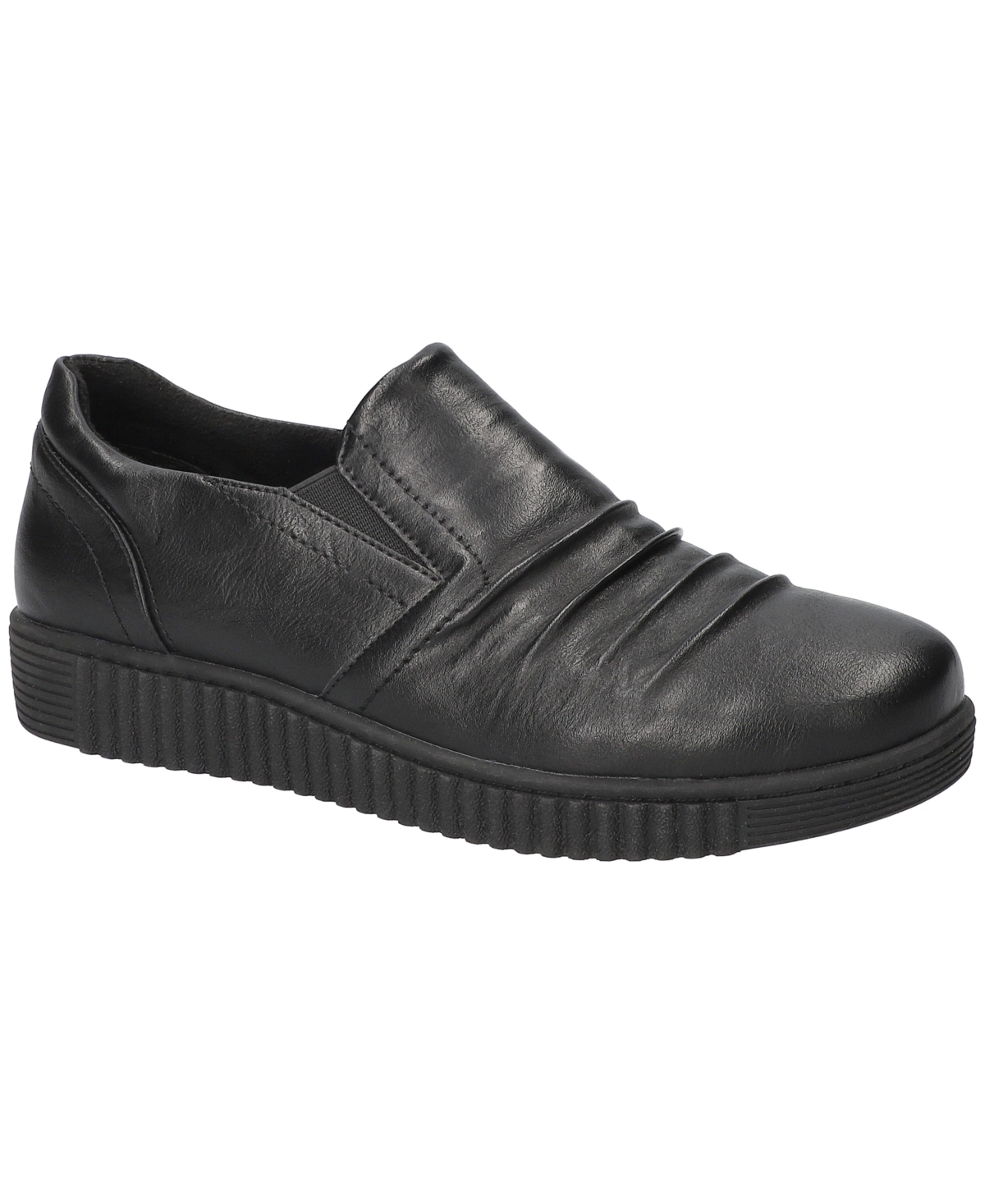 Easy Street Womens Kipper Comfort Flats - Black