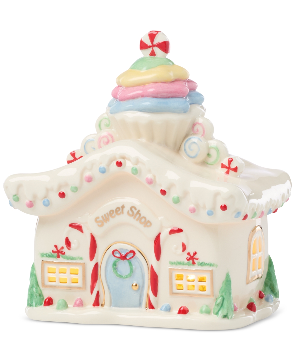 Click here for Lenox WhoVille Sweet Shop Lit Figurine - Multi prices