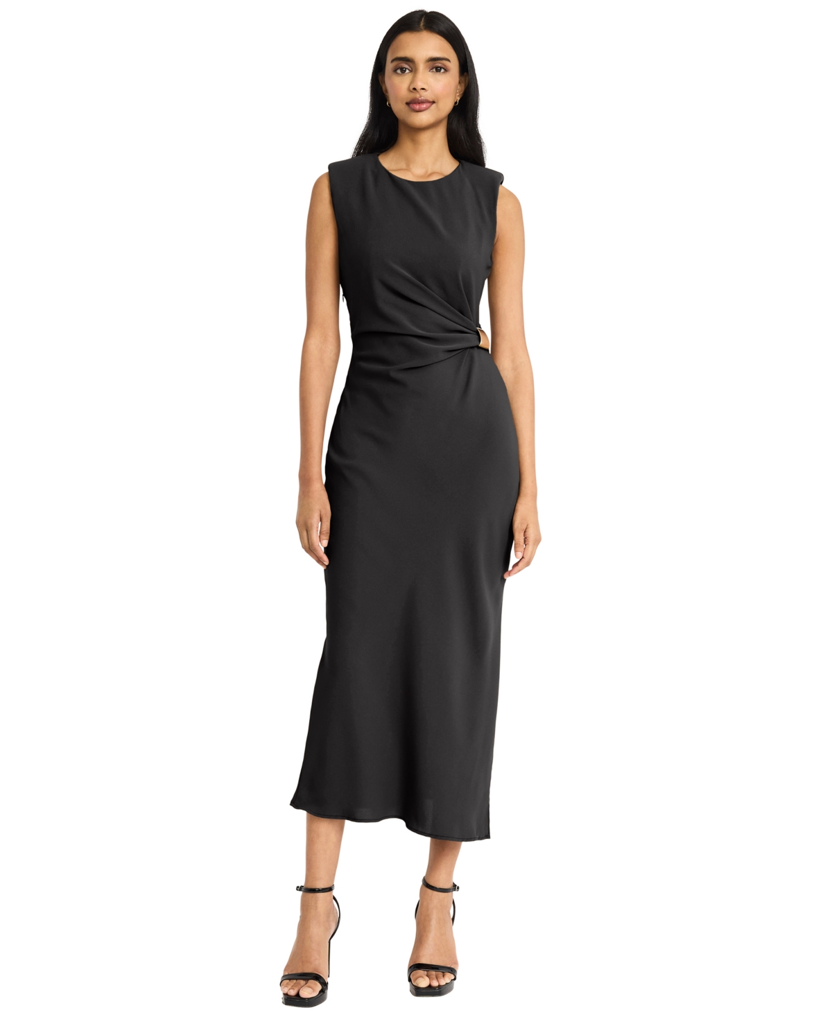 Click here for Donna Morgan Womens Sleeveless Sheath Midi Dress -... prices