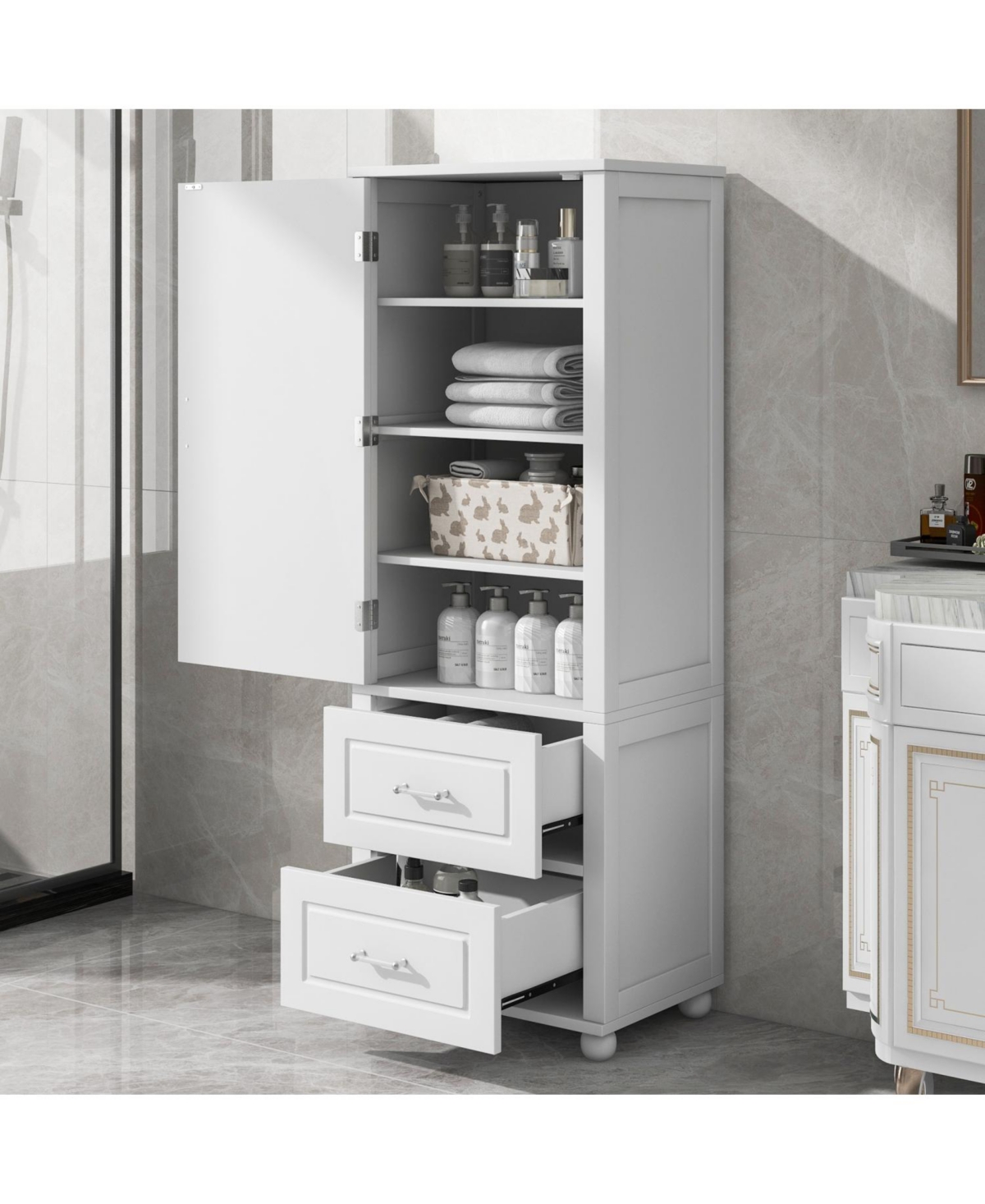 Click here for Streamdale Furniture Tall Bathroom Storage Cabinet... prices