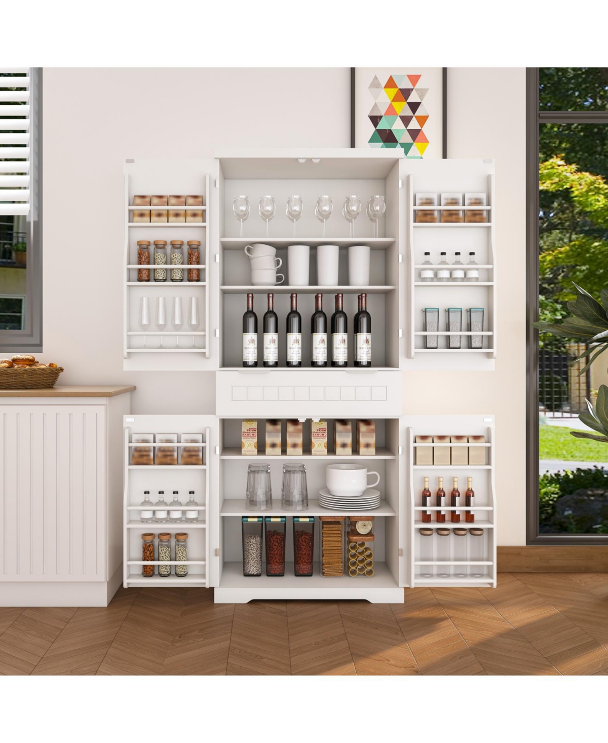 Click here for Streamdale Furniture 71.65 Pantry Cabinet with Dra... prices