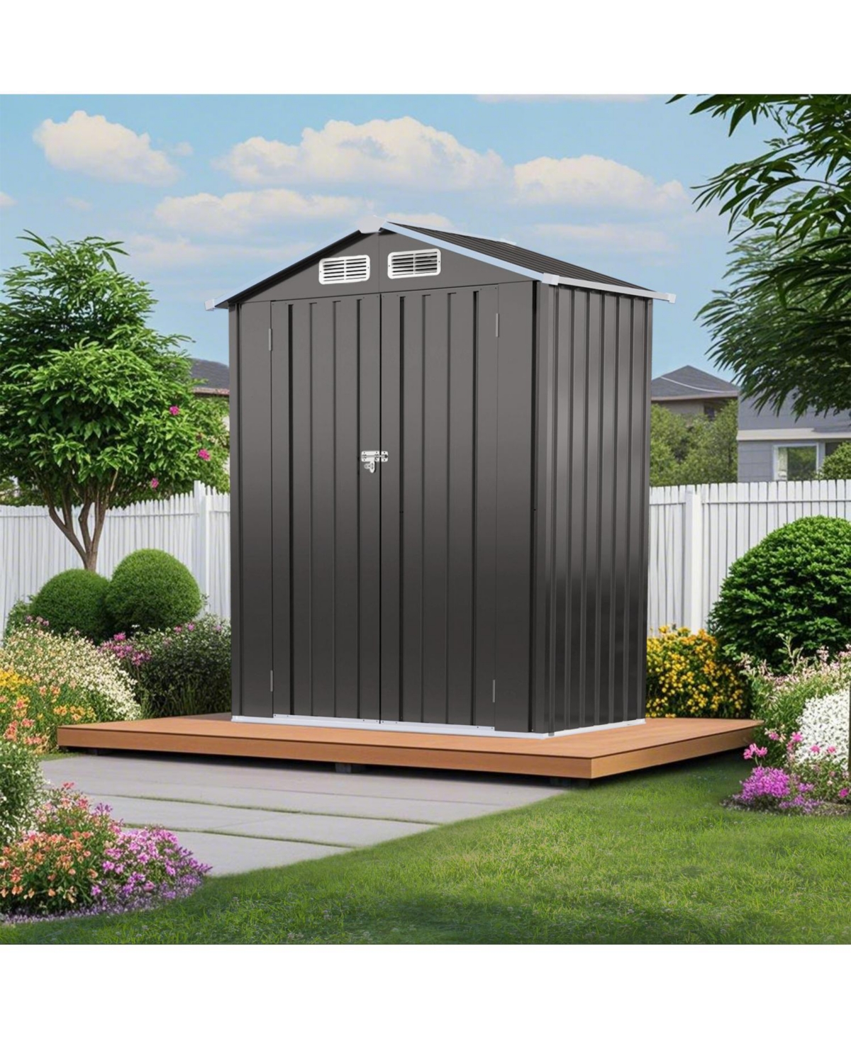 Click here for Streamdale Furniture 5x3 Ft Metal Outdoor Storage... prices