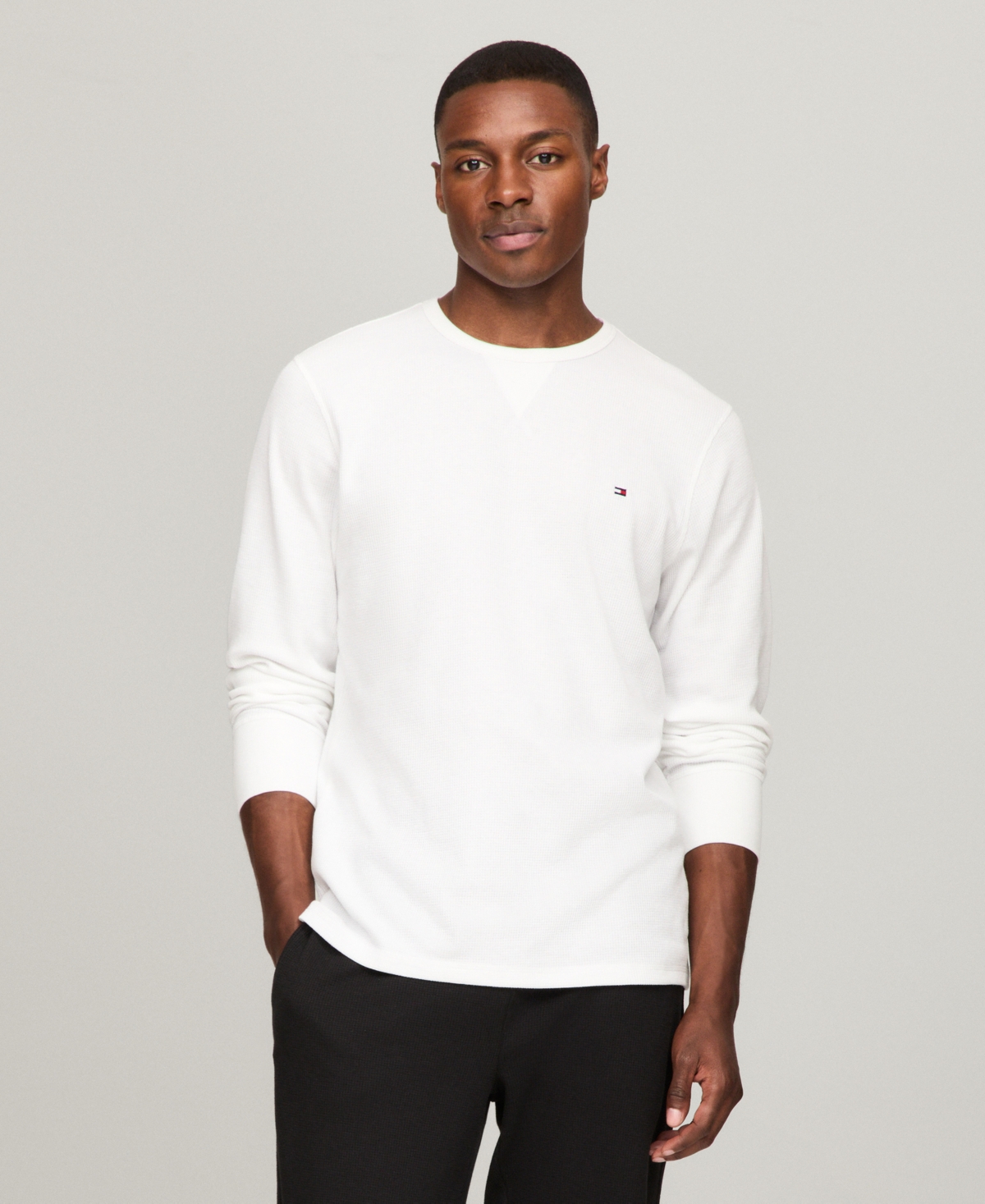 Click here for Tommy Hilfiger Mens Waffle-Knit Long-Sleeve Crewne... prices
