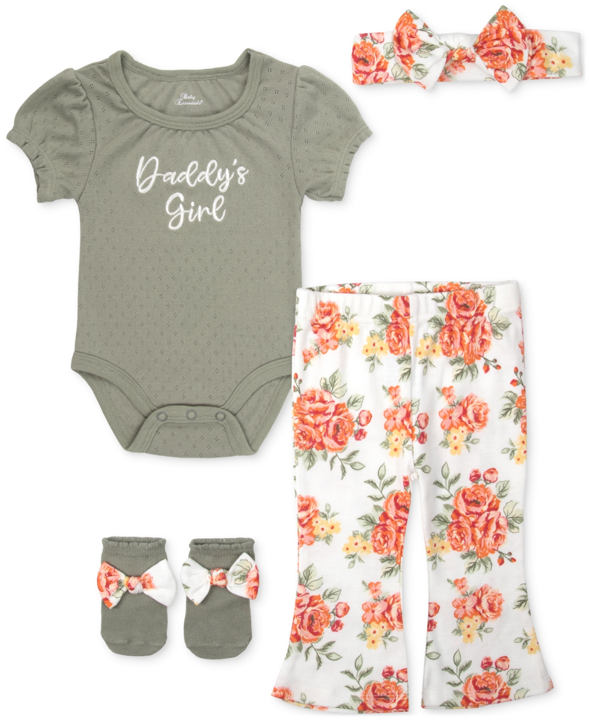 Click here for Baby Essentials Baby Girls Daddys Girl Bodysuit  H... prices