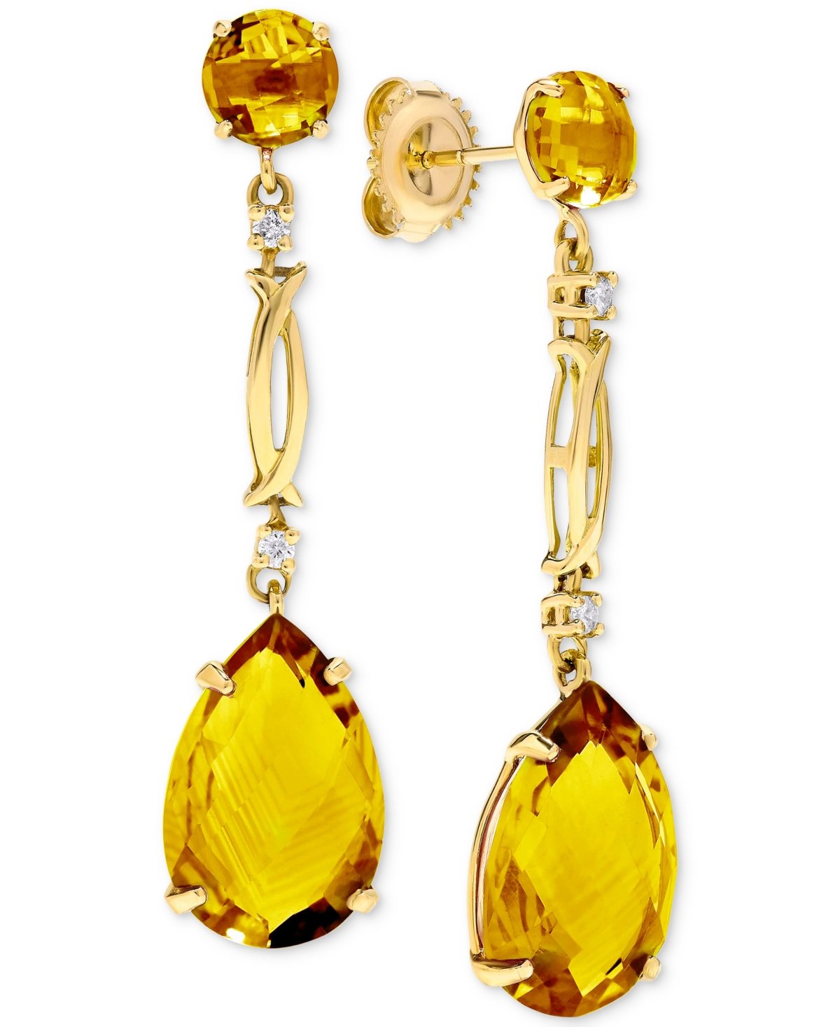 Click here for Citrine Drop Earrings (6-1/2 ct. t.w.) in 14k Yell... prices