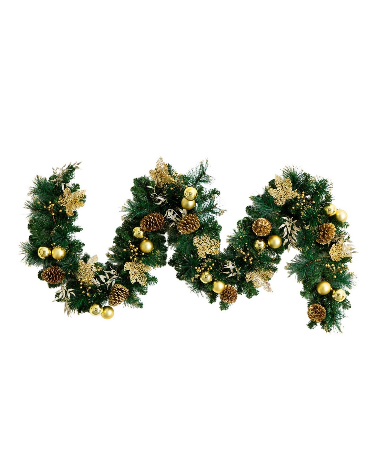 Click here for Nearly Natural 9 Pre-Lit Artificial Golden Frosted... prices