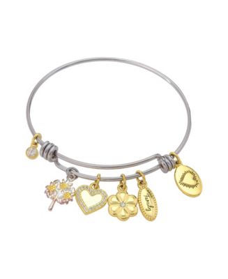 Unwritten Crystal and Cubic Zirconia Family Tree Cham Bangle Bracelet ...