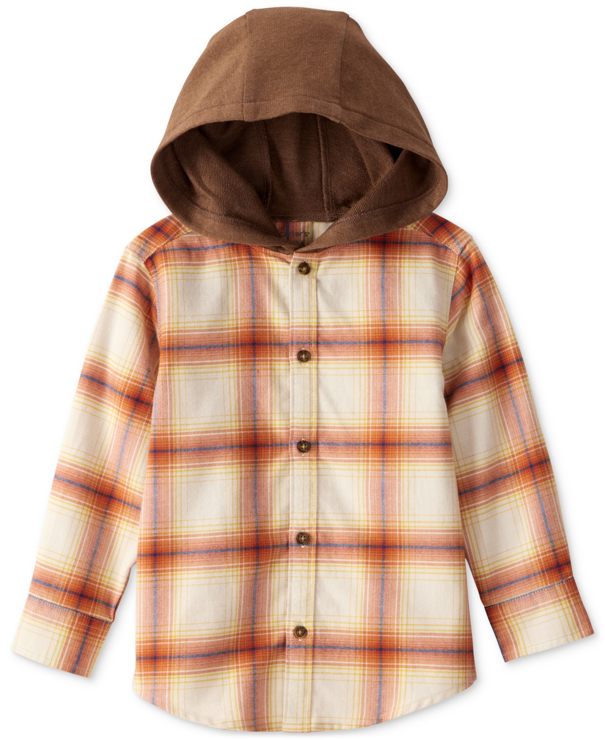 Click here for Carters Toddler Boys Plaid Cotton Long-Sleeve Hood... prices