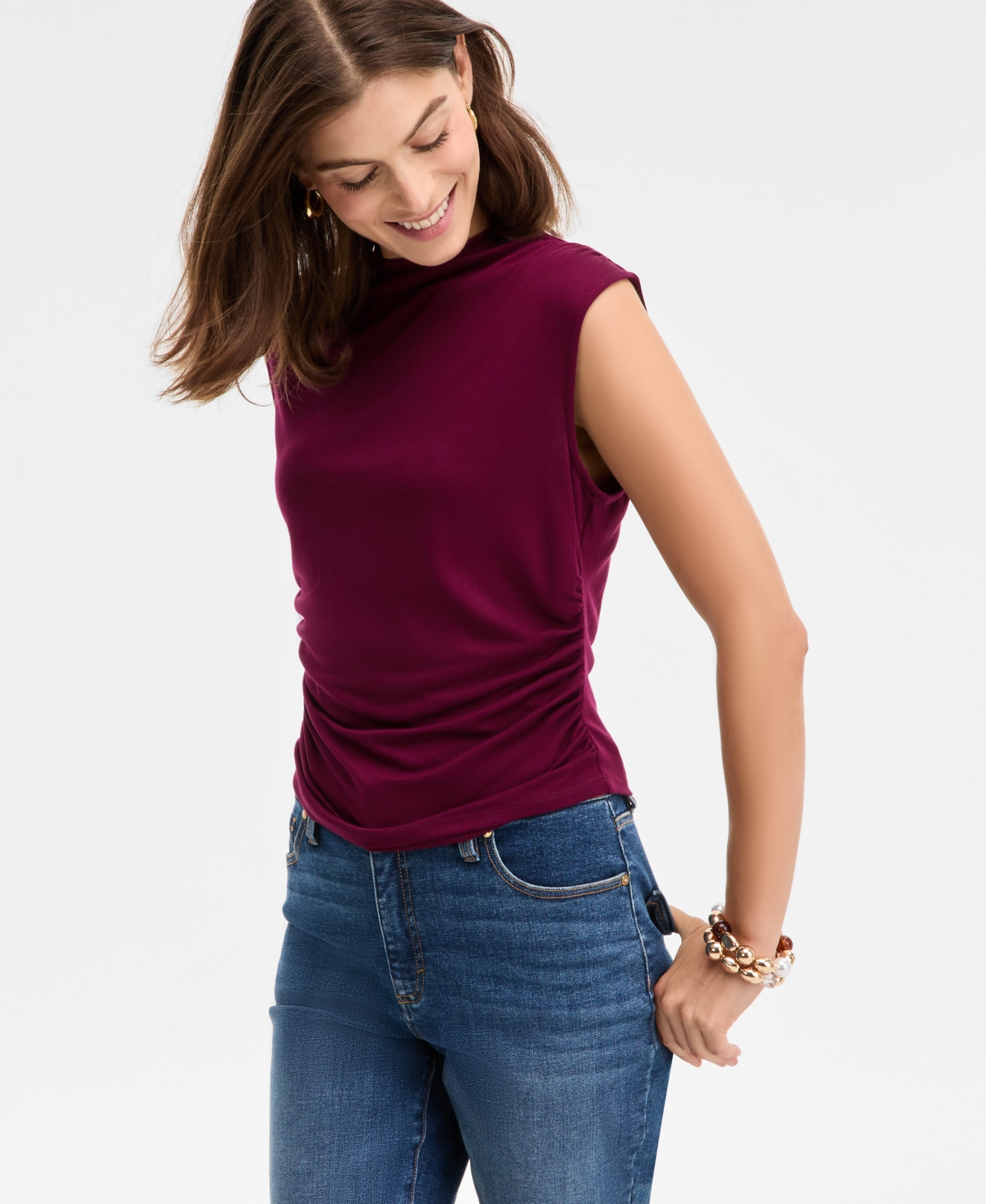 Click here for I.n.c. International Concepts Womens High Neck Tan... prices