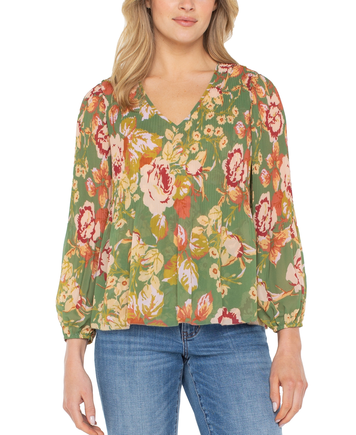 Click here for Liverpool Los Angeles Womens V-Neck Long-Sleeve Pl... prices