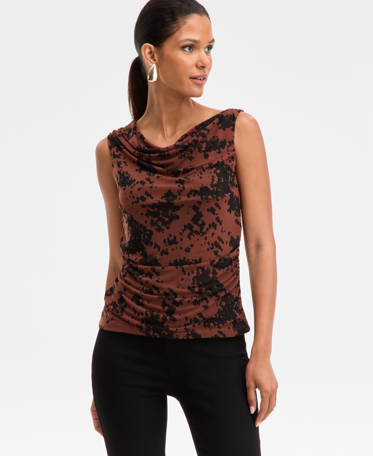 Click here for I.n.c. International Concepts Womens Cowl-Neck Pri... prices