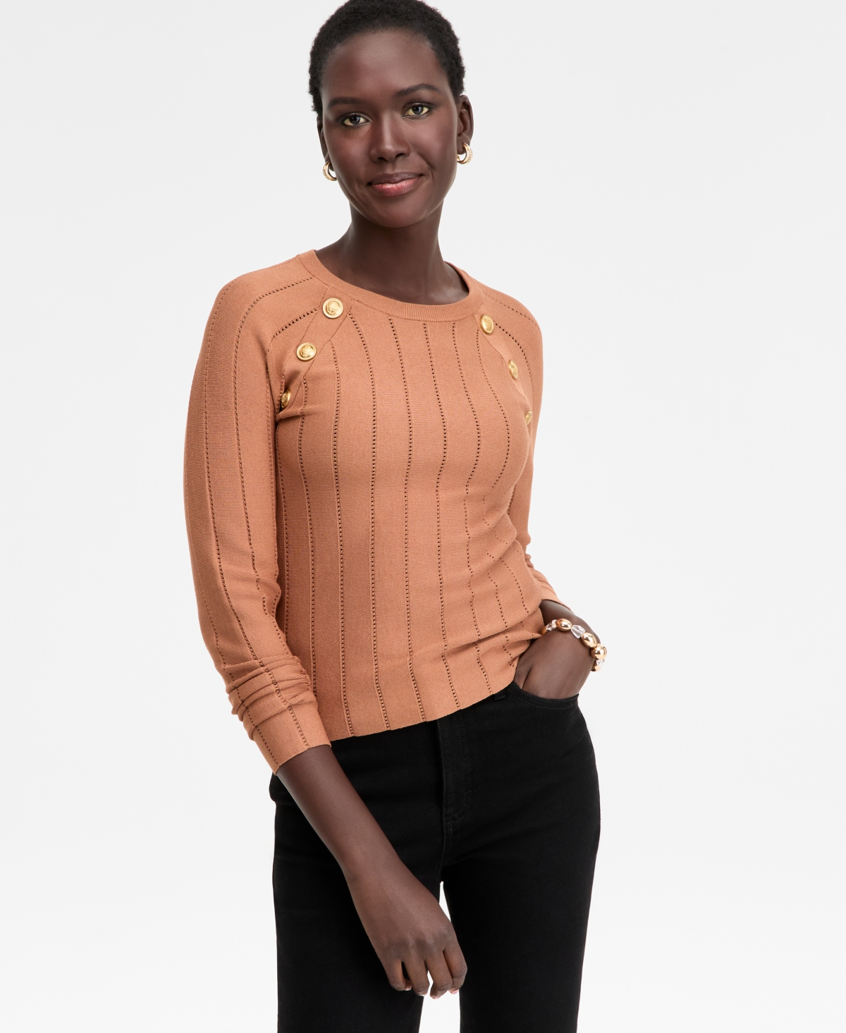 Click here for I.n.c. International Concepts Womens Button-Trim P... prices