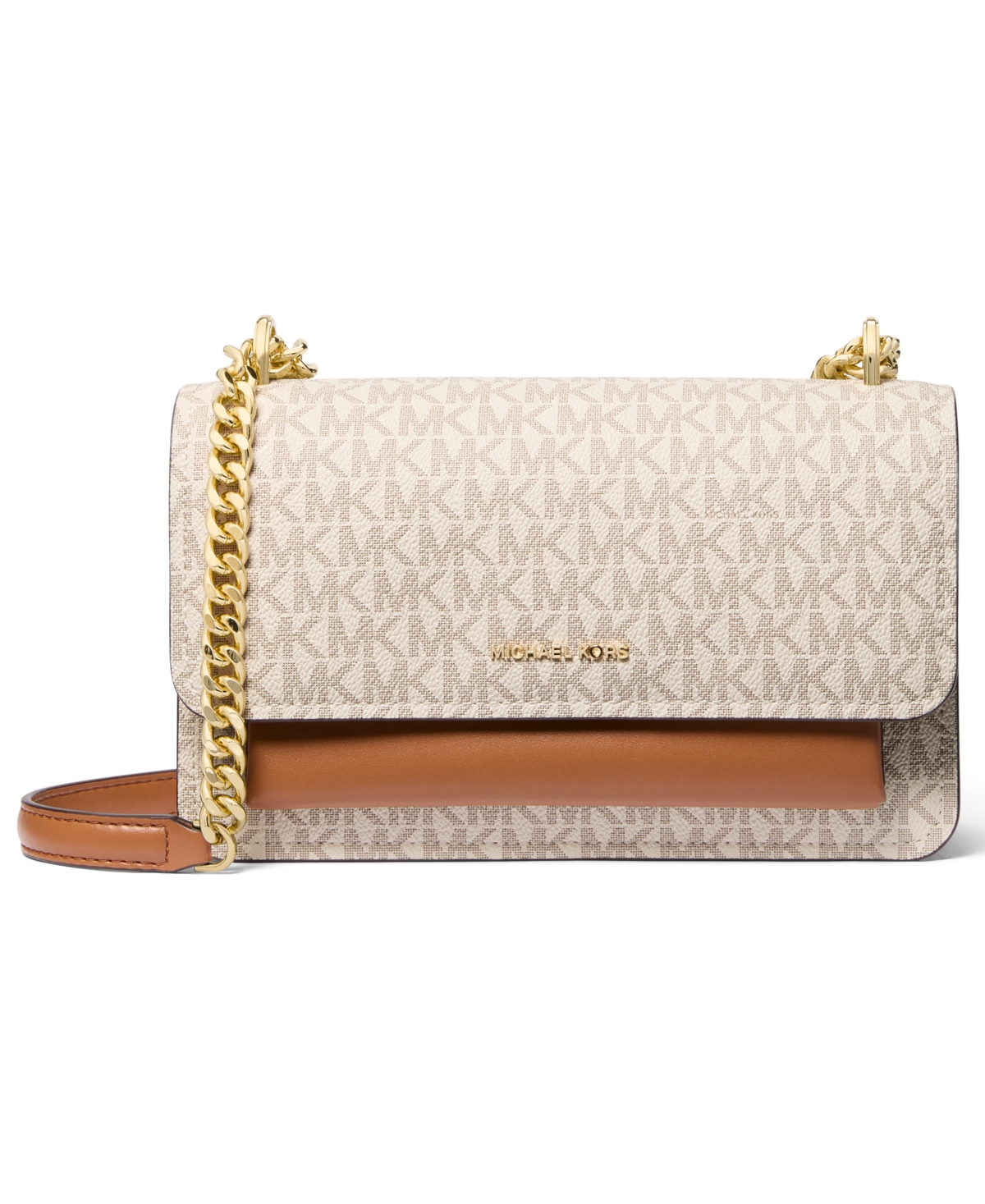 Click here for Michael Kors Claire Small Shoulder Bag - Vanilla/... prices