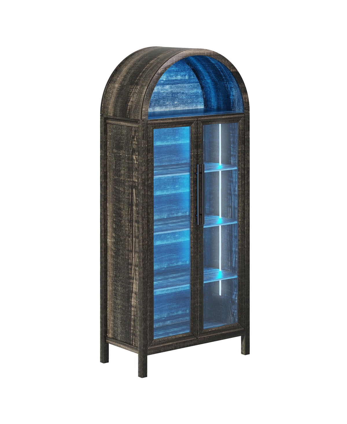 Click here for Vlsrka Curio Cabinet w/ Glass Doors  5-Tier Shelf... prices