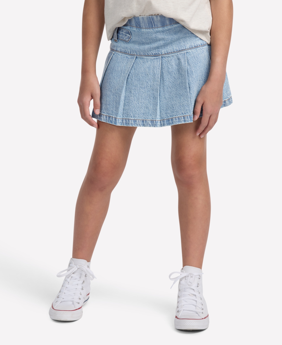 Click here for abercrombie kids Girls Denim Pull Tab Pleated Skir... prices