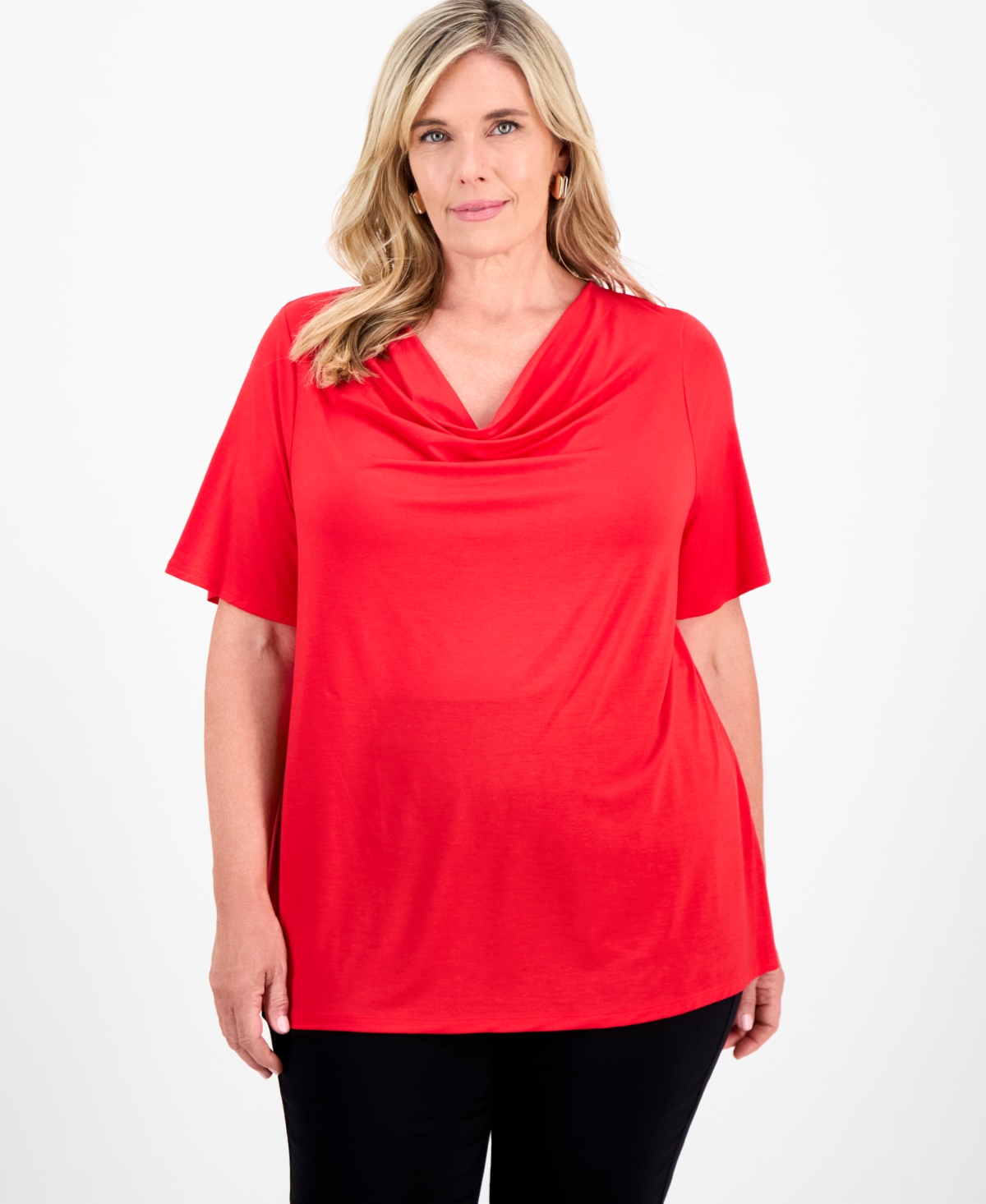 Click here for Jm Collection Plus Size Cowlneck Top  Macys Exclus... prices