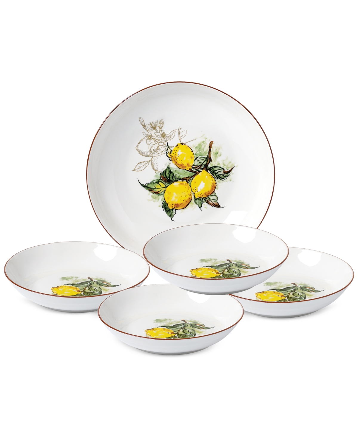 Click here for Lorren Home Trends Lemon 5-Pc. Pasta/All-Purpose B... prices