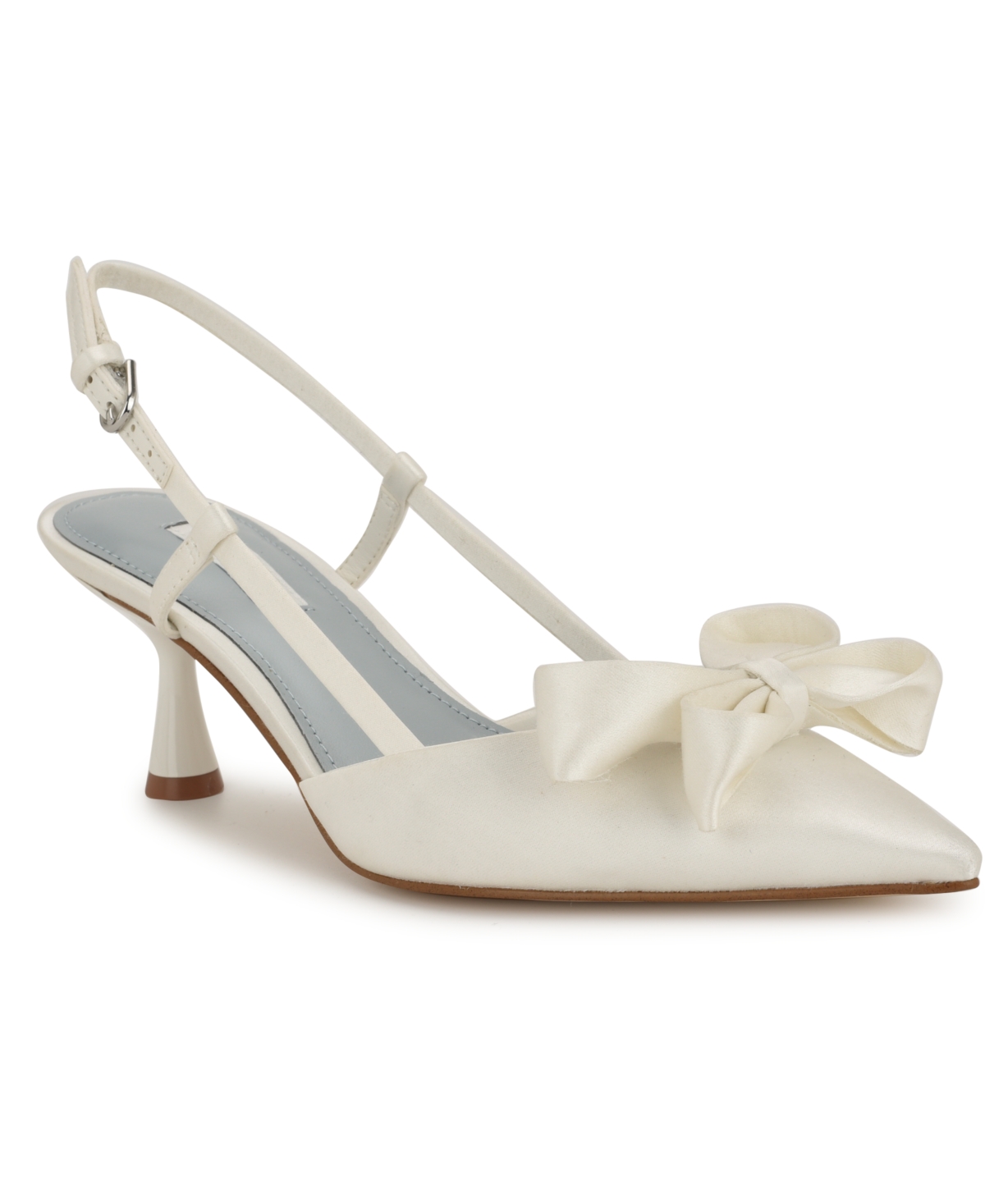 Click here for Nine West Womens Raska Bridal Pointy Toe Slingback... prices