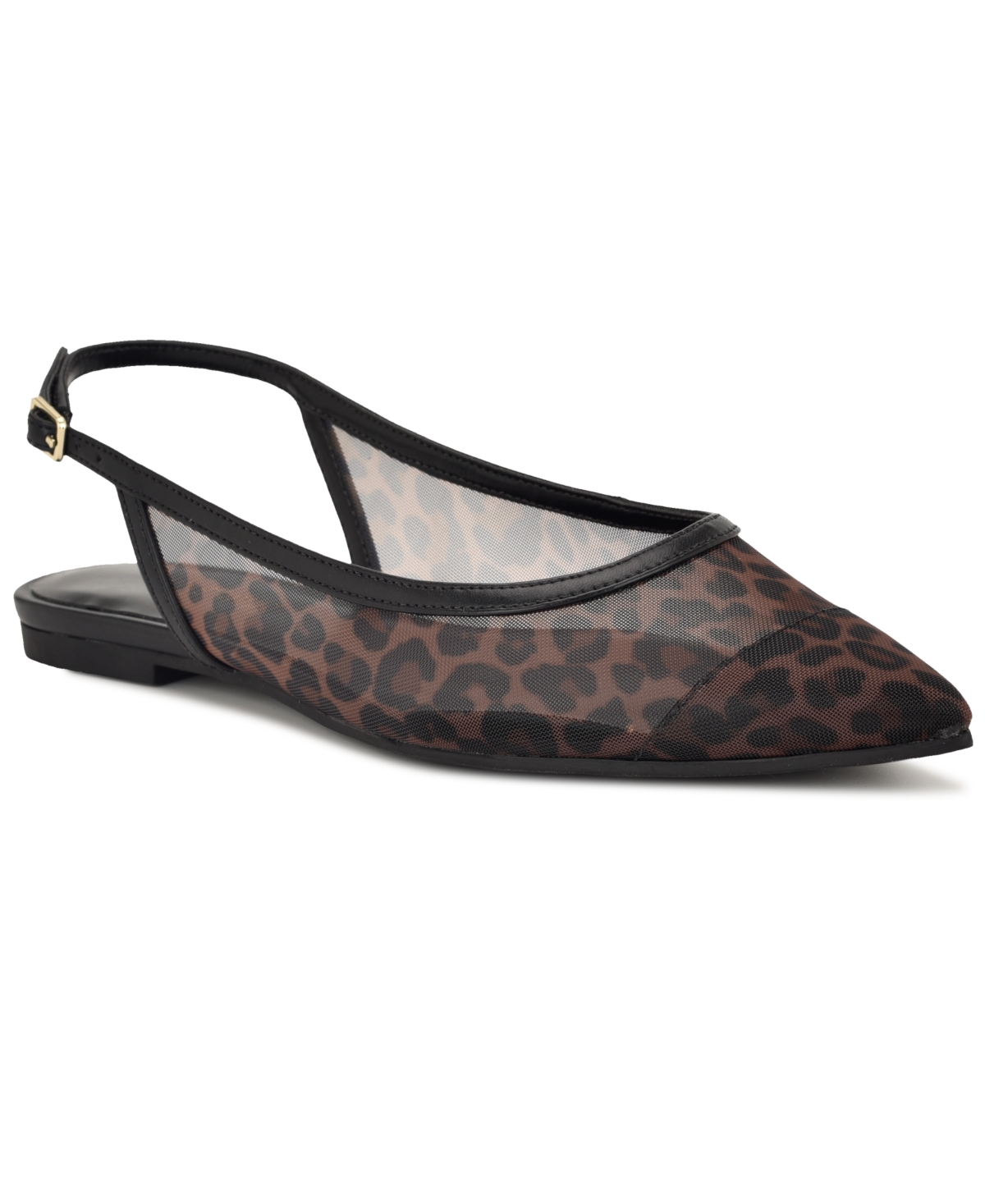 Click here for Nine West Womens Brin Slingback Flats - Leopard Me... prices