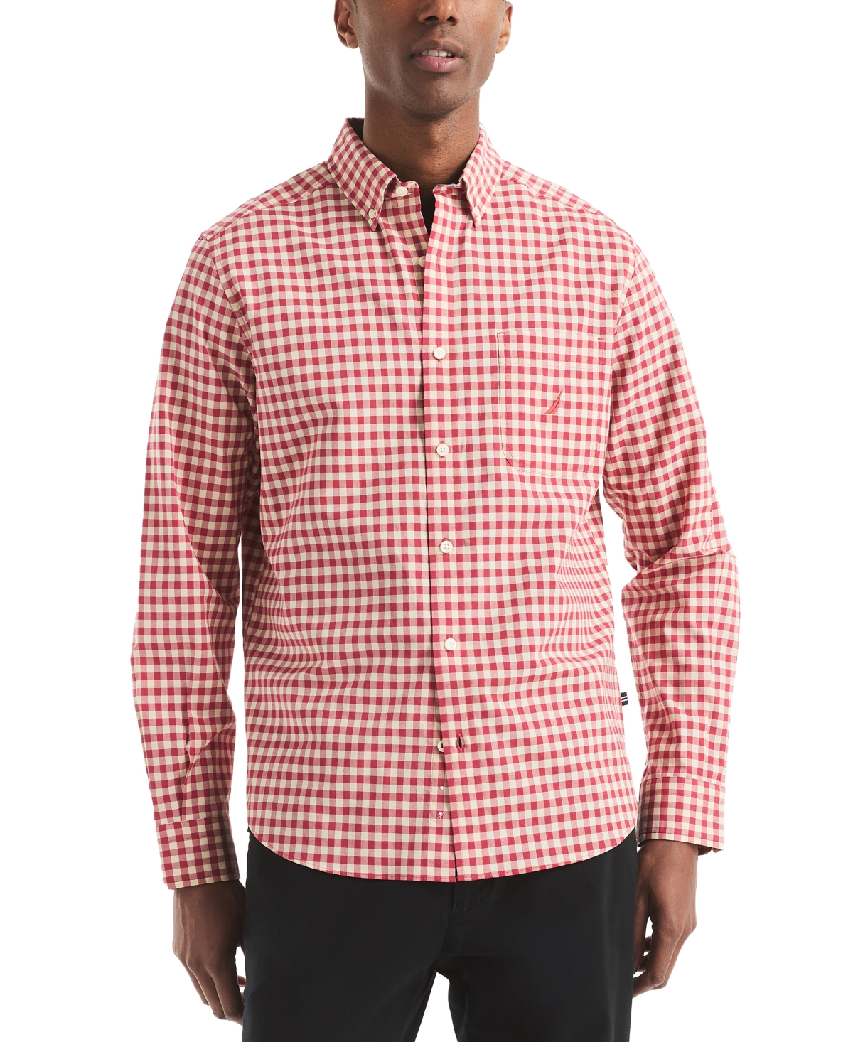 Click here for Nautica Mens Long Sleeve Check Button-Down Shirt -... prices