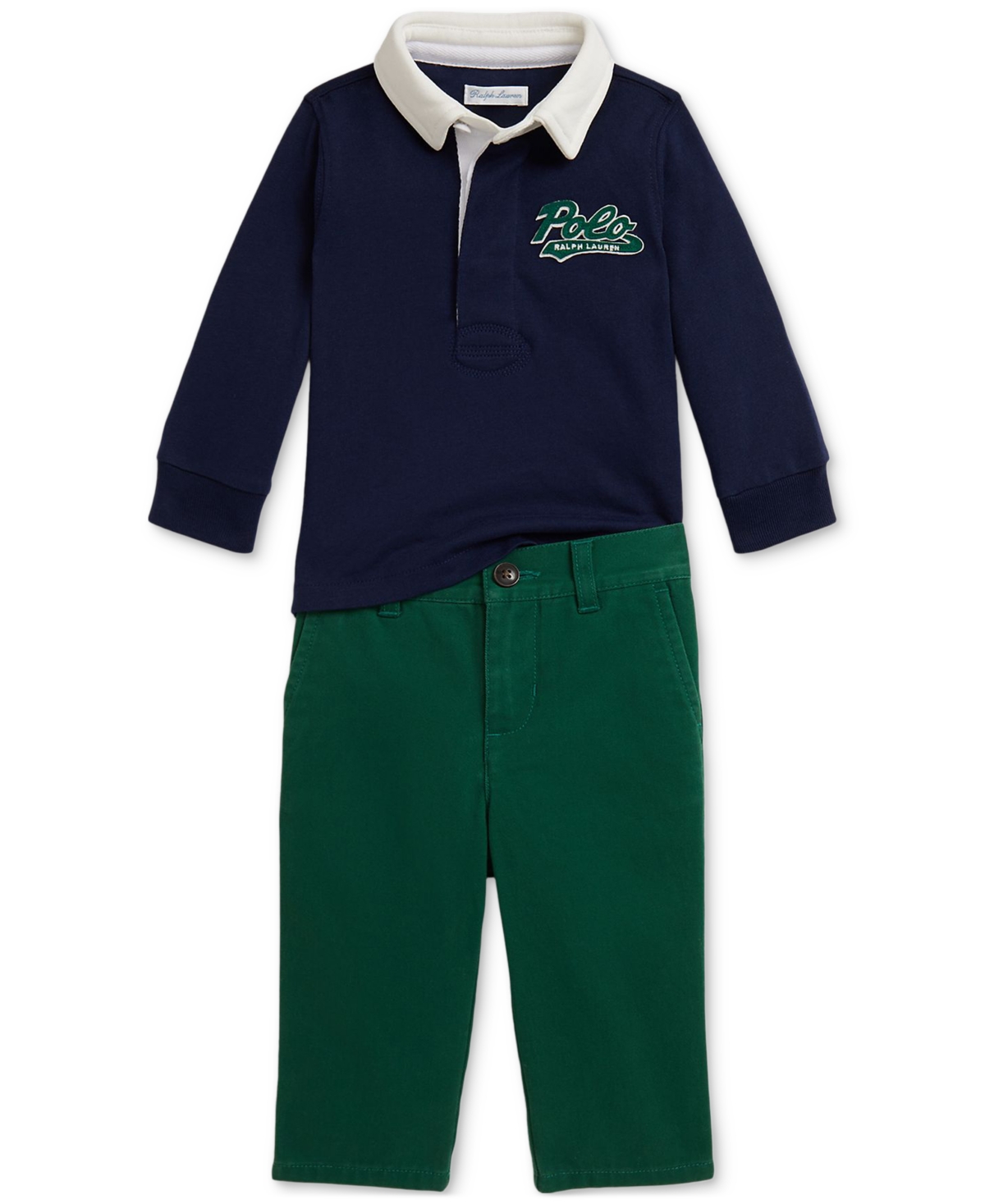 Click here for Polo Ralph Lauren Baby Boys Rugby Shirt & Chino Pa... prices