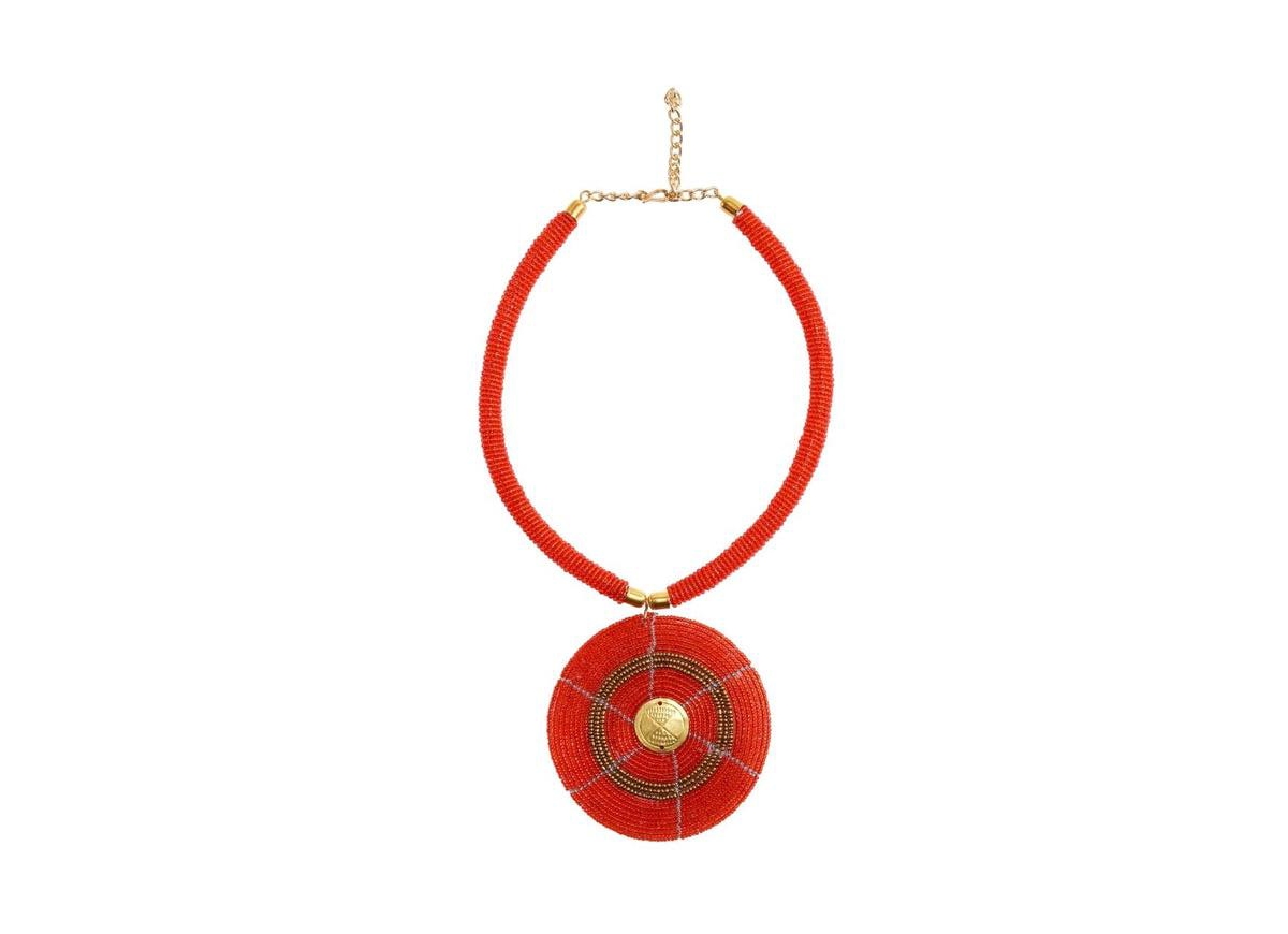 Click here for Kendi Amani Karani Beaded Necklace - Red Berry prices