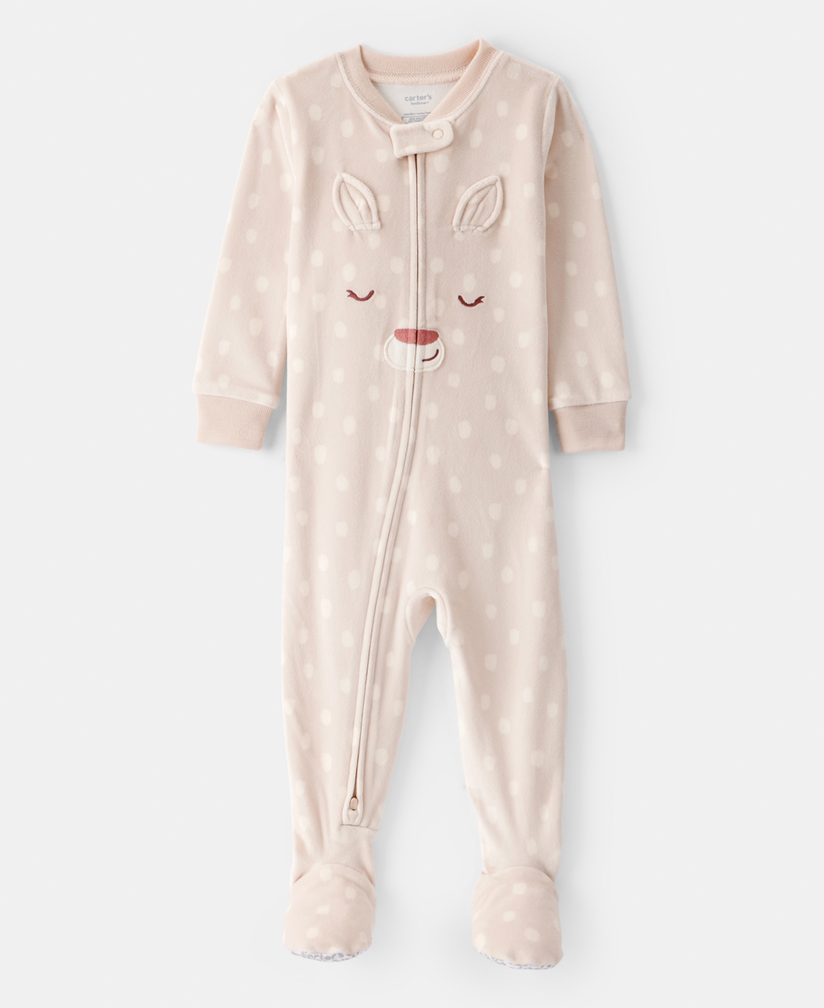 Click here for Carters Baby Girls Deer-Print Velboa Loose-Fit Lon... prices