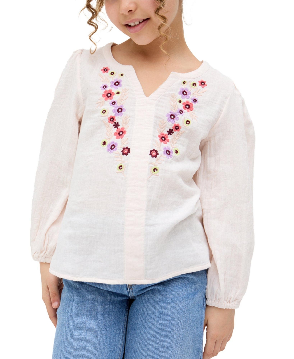 Click here for Raffya Kids Kids Dina V-Neck Embroidered Blouse -... prices