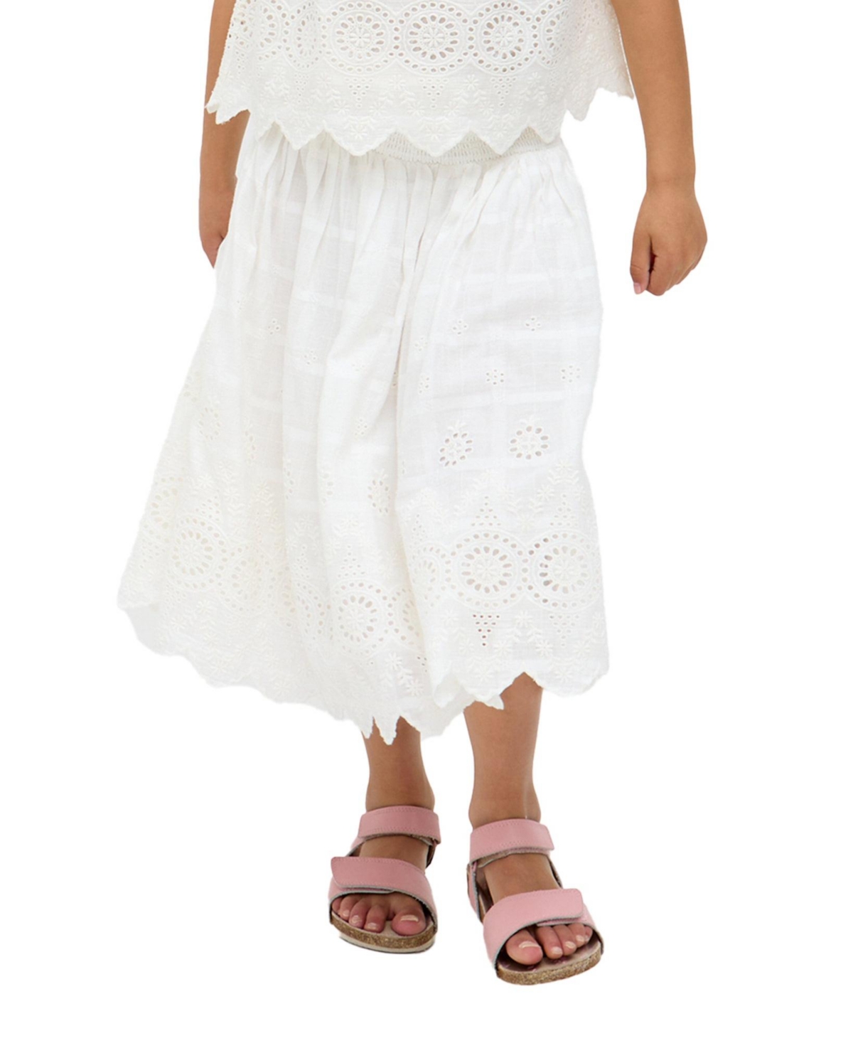 Click here for Raffya Kids Rufa Smocked Waist Windowpane Check Sk... prices