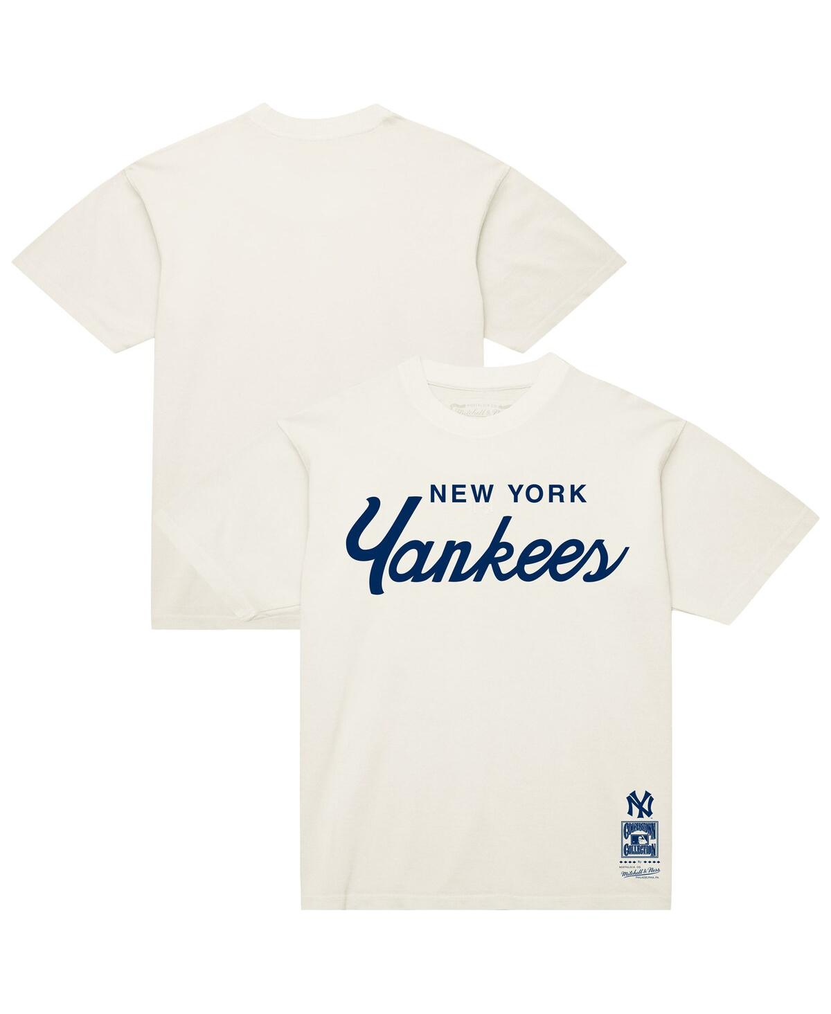 Click here for Mitchell & Ness Mens Cream New York Yankees Script... prices
