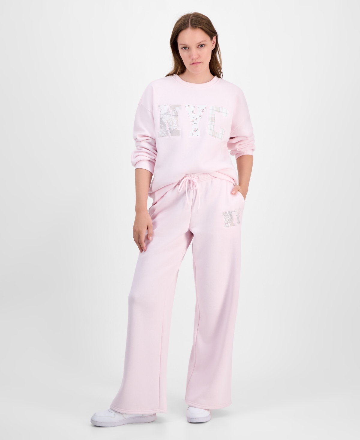 Click here for Madden Girl Juniors Fleece Wide-Leg Sweatpants - B... prices