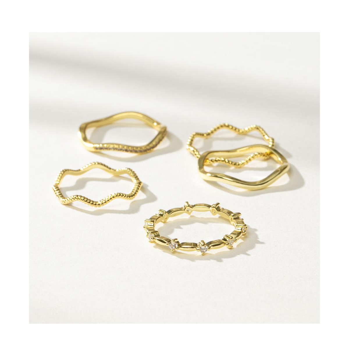 Click here for 14k Gold-Plated  Cubic Zirconia Vintage 5 Layered... prices