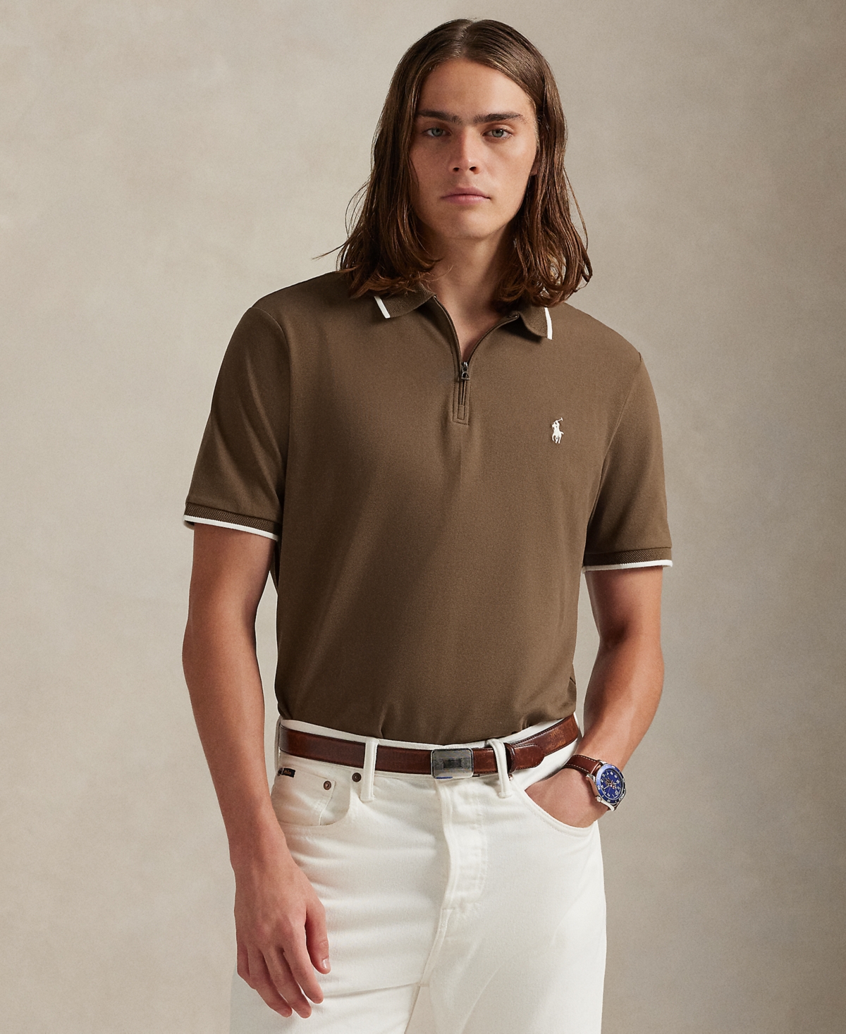Click here for Polo Ralph Lauren Mens Classic-Fit Stretch Mesh Po... prices