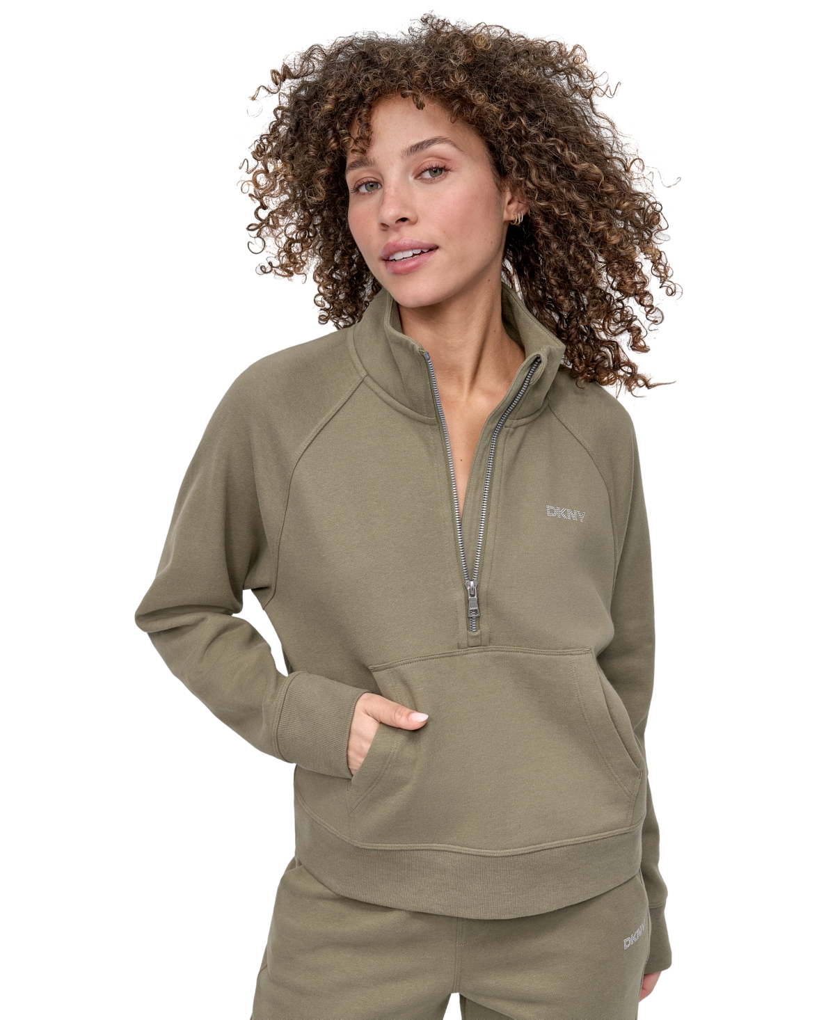 Click here for Dkny Sport Womens Studded-Logo Half-Zip Sweatshirt... prices