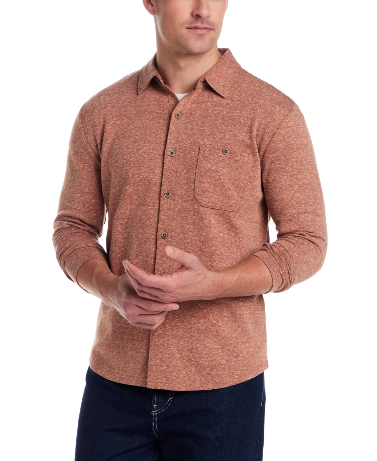 Click here for Weatherproof Vintage Mens Long Sleeve Heathered Bu... prices